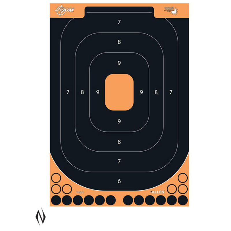 ALLEN EZ AIM SPLASH REACTIVE ADHESIVE TARGET SILHOUETTE HANDGUN 12X8 5 ...
