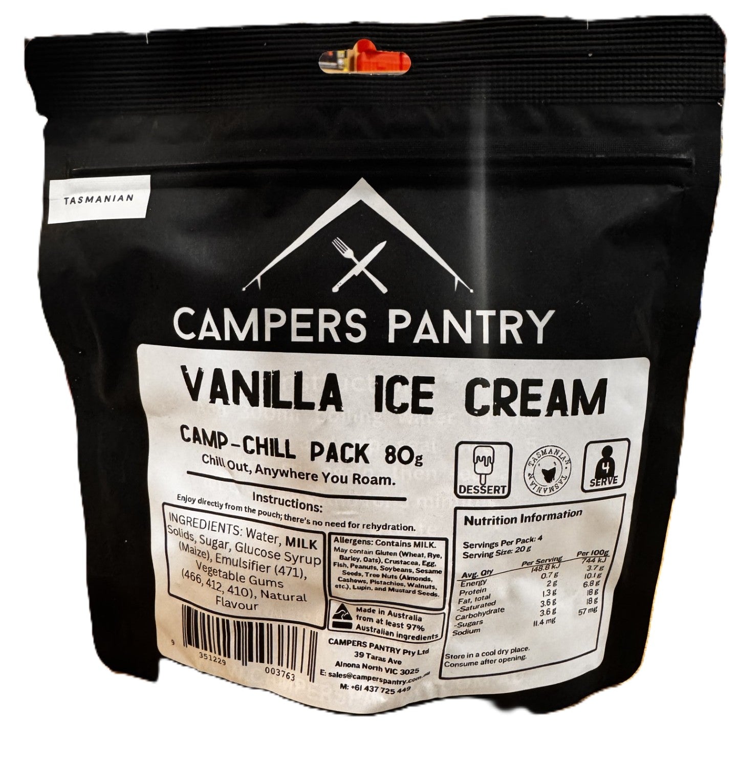Campers Pantry Freeze Dried Ice Cream 80g – Sports Hut